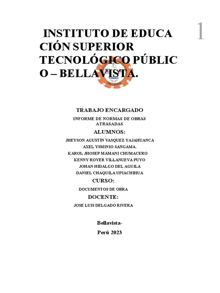 Infome de Norma de Obras Atrasadas | PDF | Presupuesto Infome de Norma de Obras Atrasadas | PDF | Presupuesto