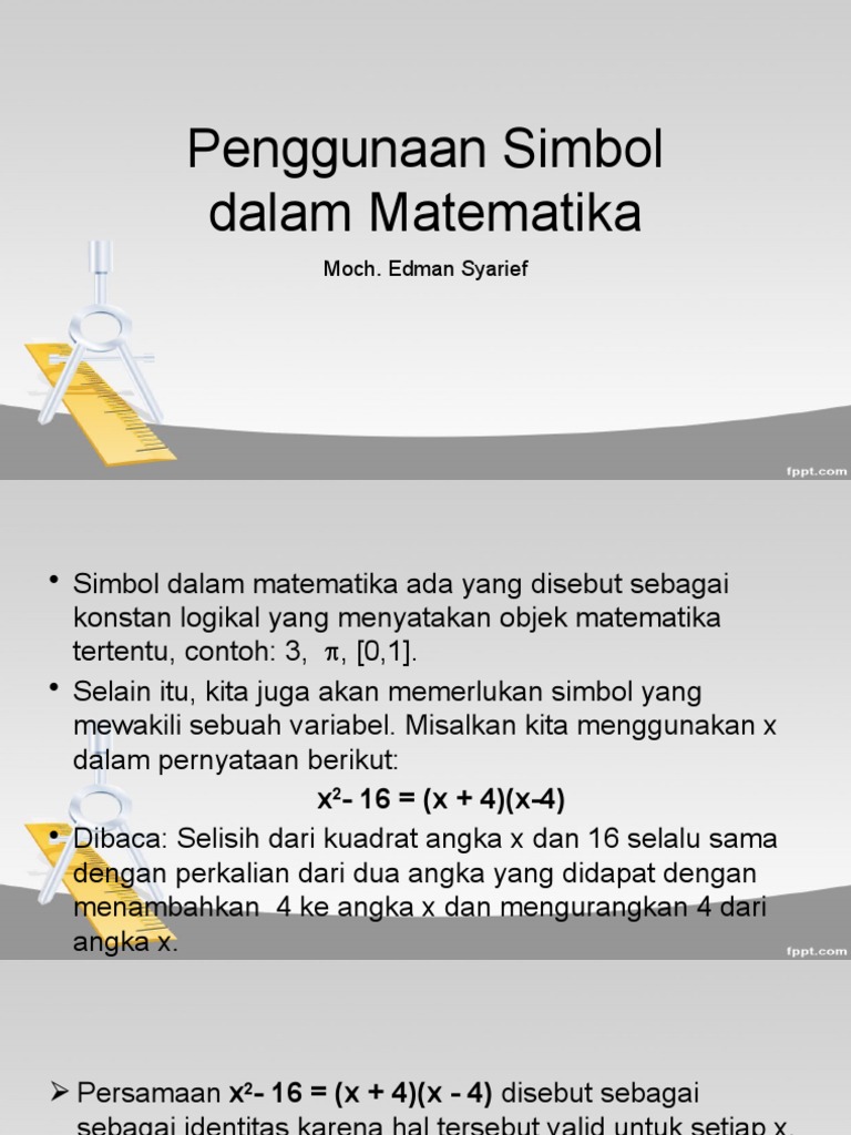 Simbol Lebar dalam Matematika | PDF | Komputer