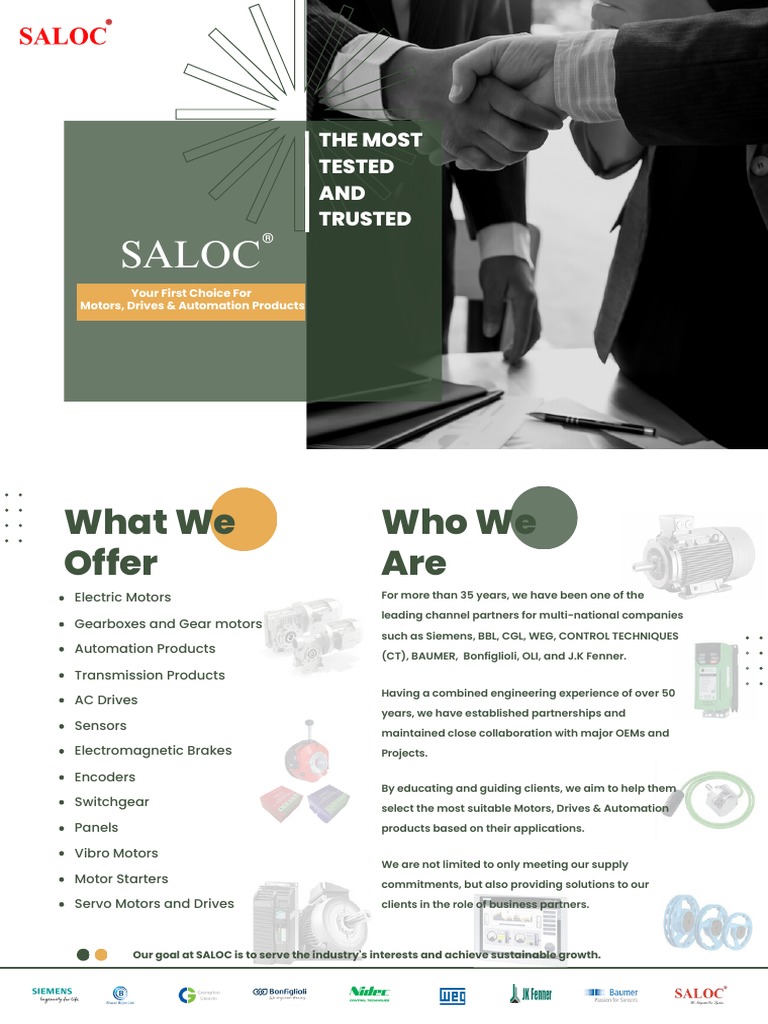SALOC Brochure | PDF | Automation | Electric Motor