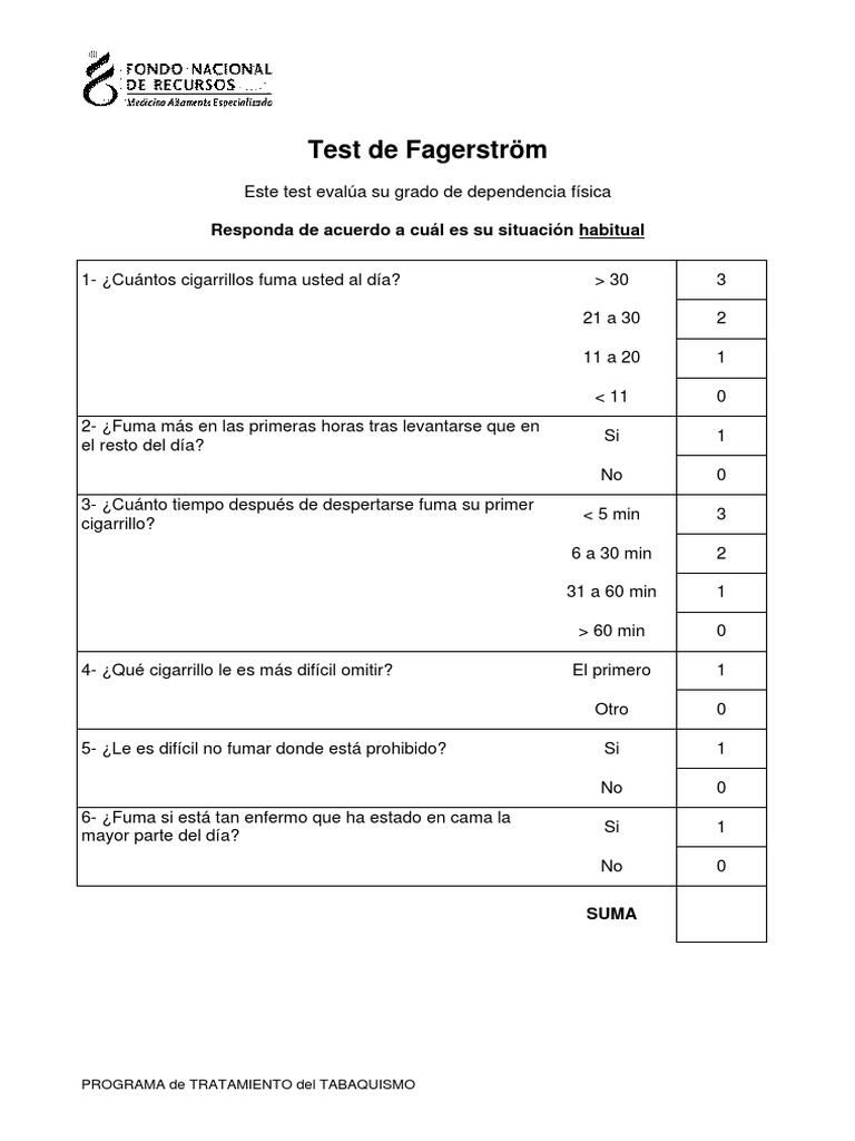 Test Fagerström | PDF