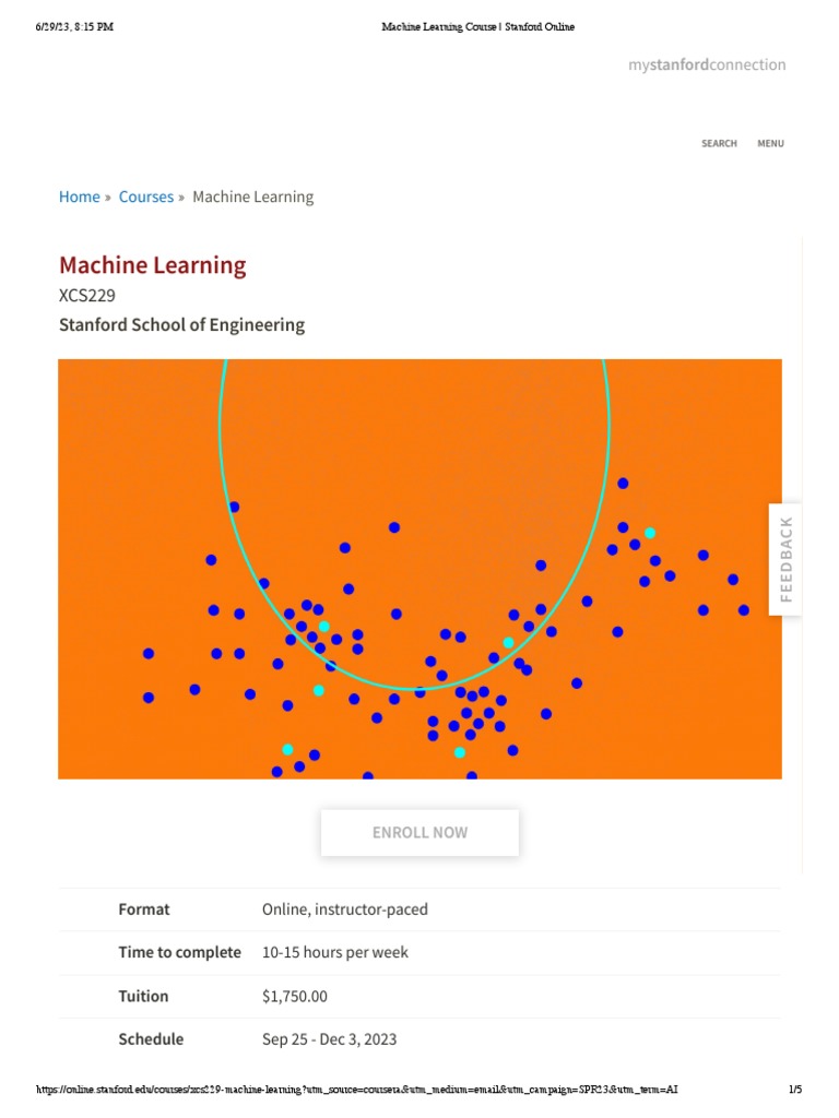 Machine Learning: Stanford School of Engineering | PDF | Machine ...