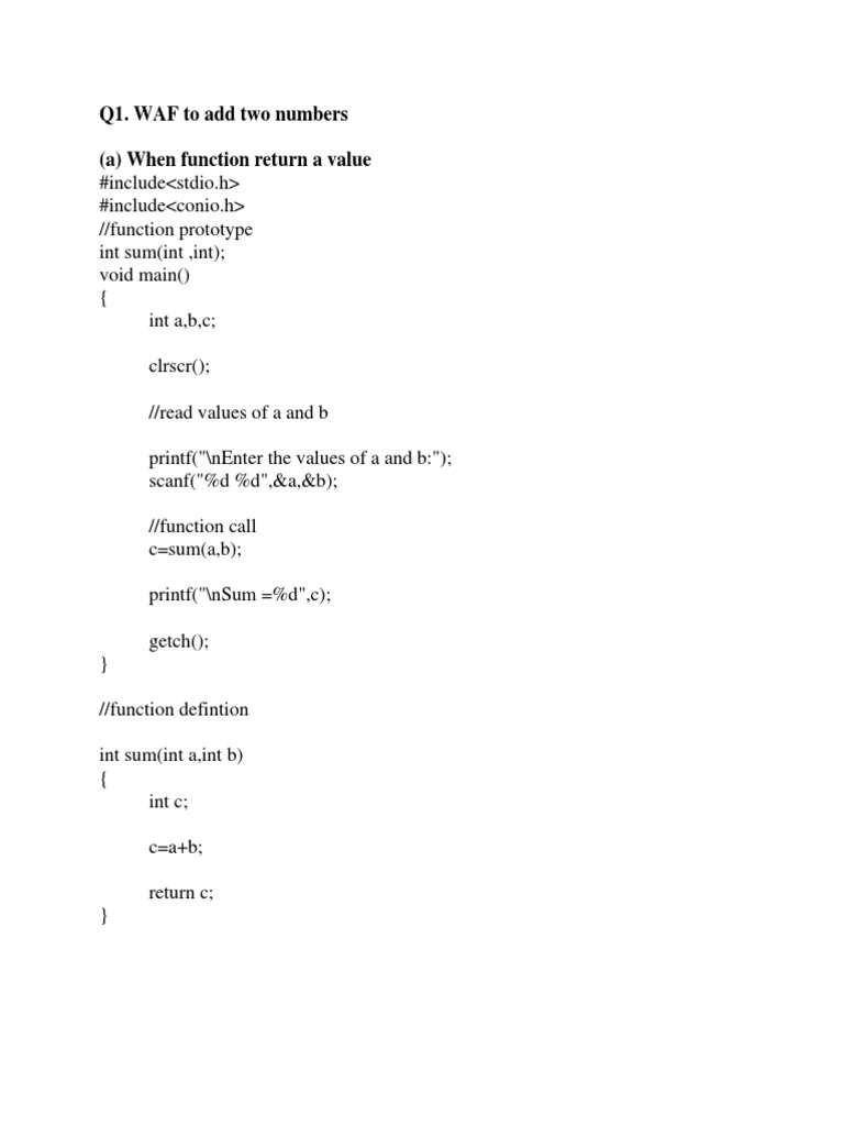 Function Questions | PDF