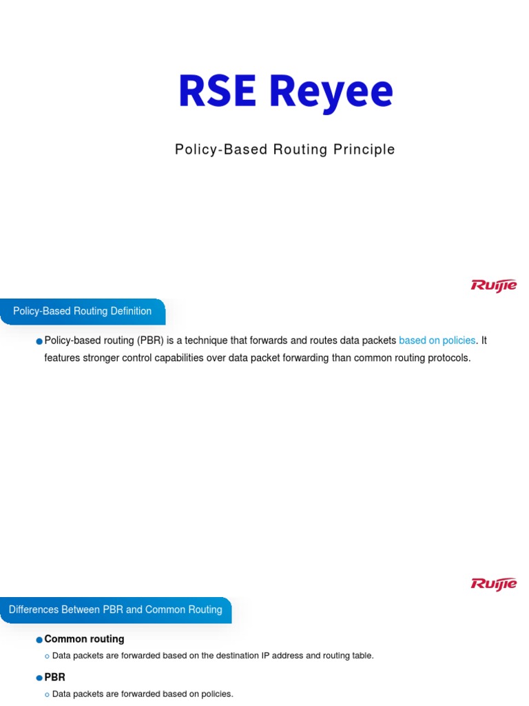 2 8 1 Policy Based Routing Principle | PDF | Internet Protocols | Routing