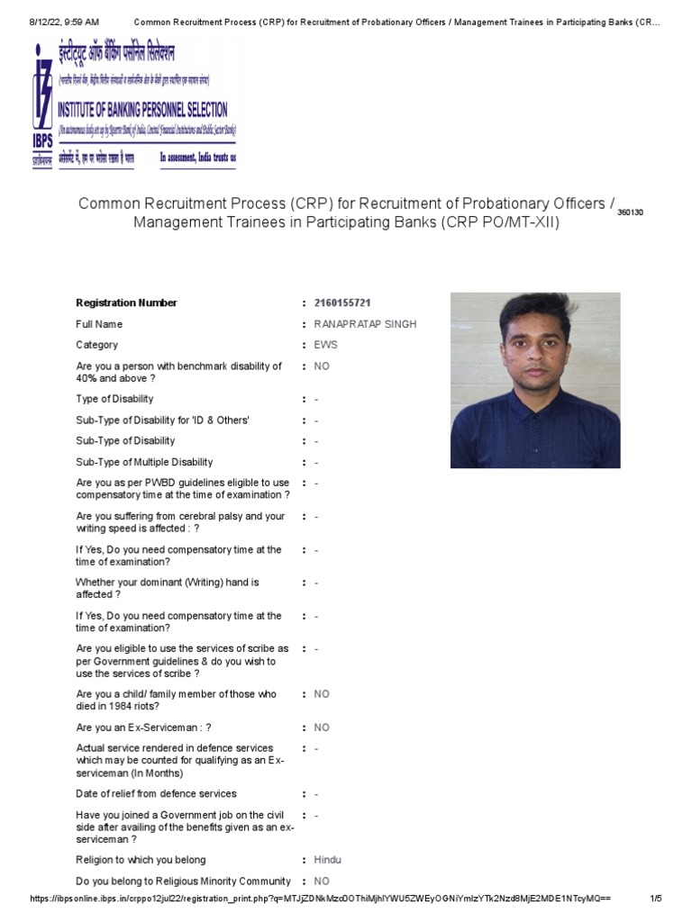 Common Recruitment Process (CRP) For Recruitment of Probationary ...