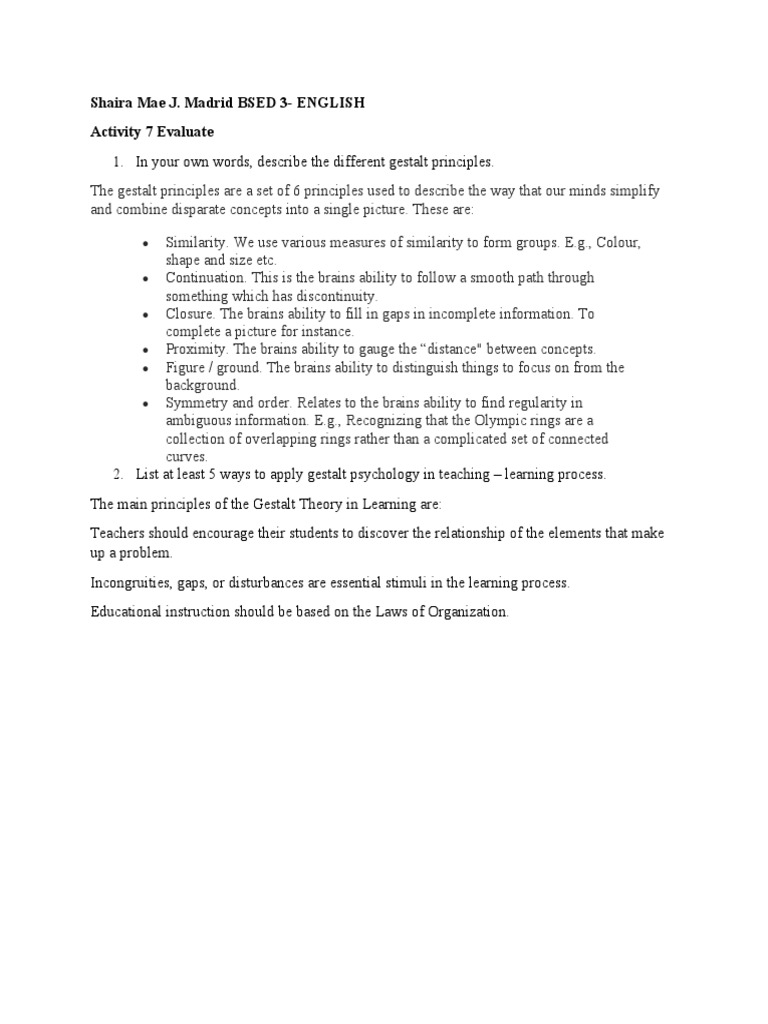 Facilitating Activities Pdf Motivational Motivation