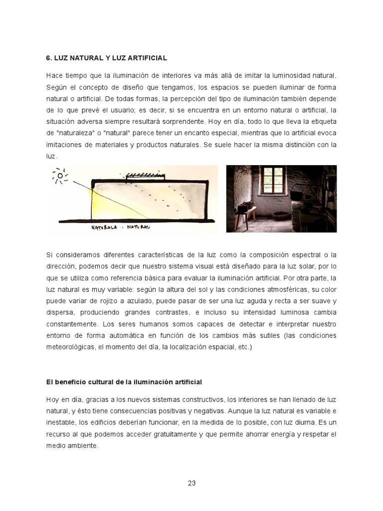 Luz Natural y Artificial: Definición y Ejemplos | PDF | Color | Encendiendo