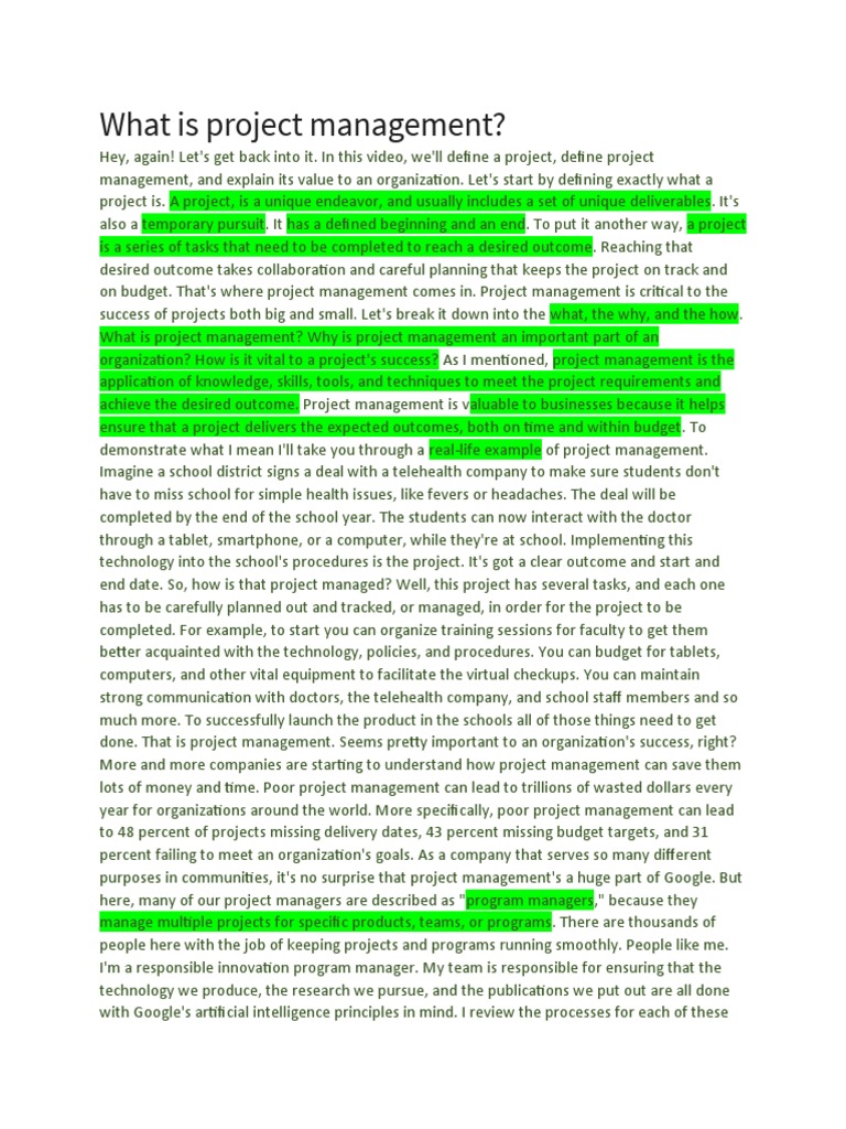 Week 1 Reading | PDF | Project Management | Scrum (Software Development)