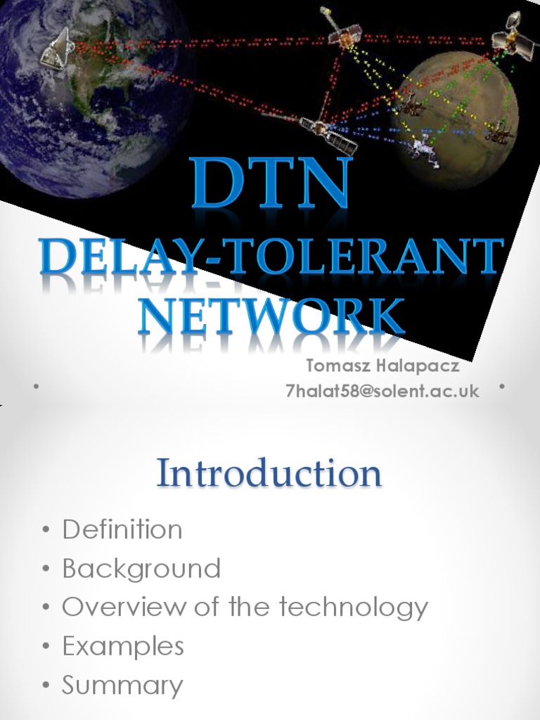 Delay Tolerant Networks Presentation | PDF | Media Technology ...