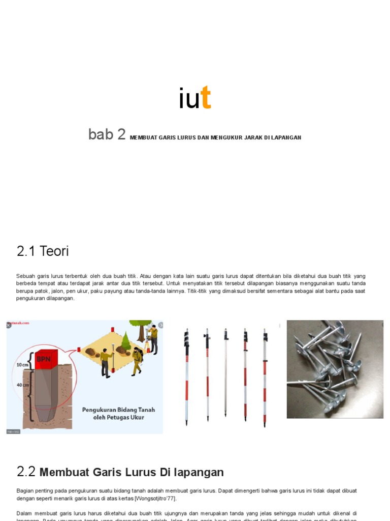 #2 Membuat Garis Lurus IUT | PDF