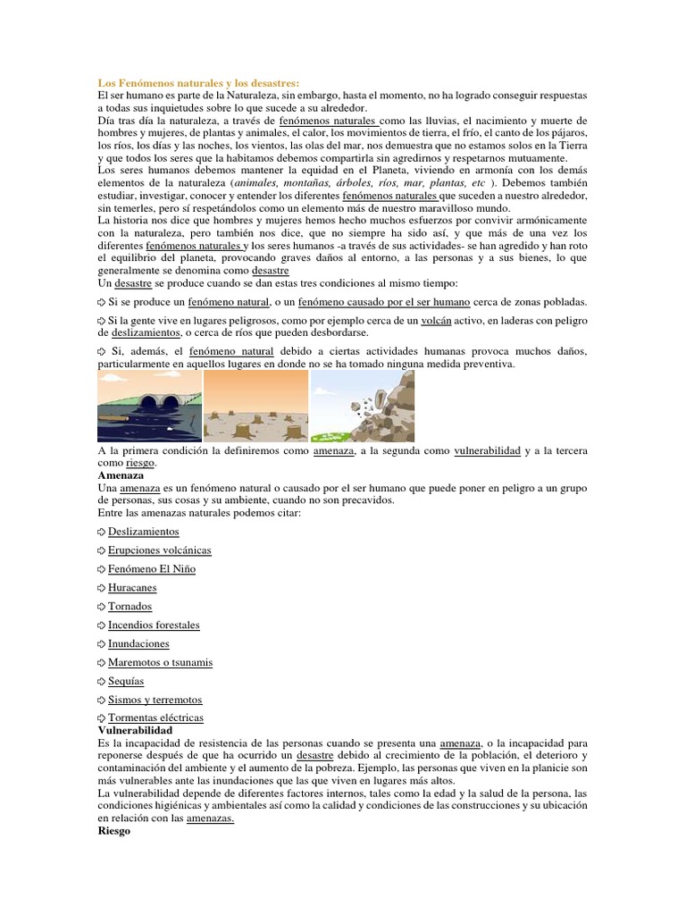 Prevención de Desastres Naturales | PDF | Clima | Riesgo