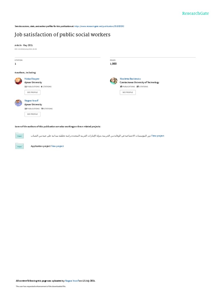 Job Satisfaction Study | PDF | Job Satisfaction | Employment