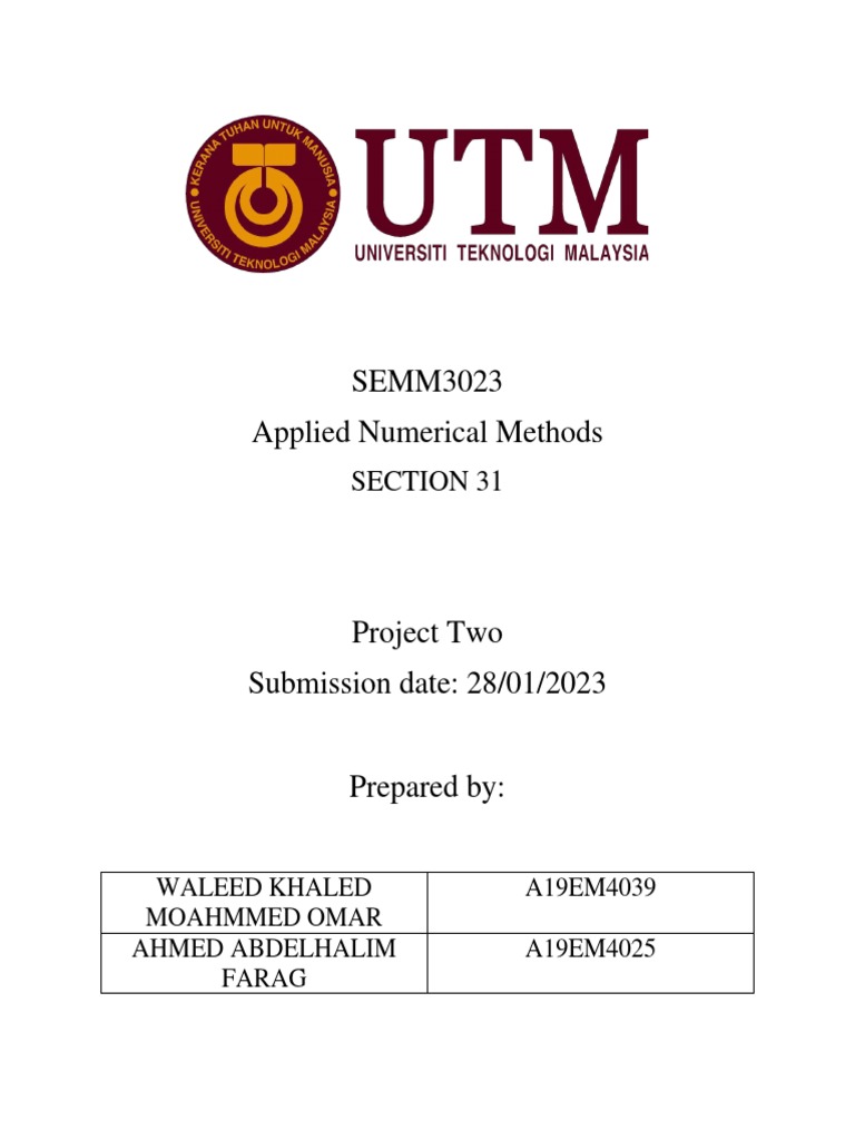 Project 2 | Download Free PDF | Numerical Analysis | Ordinary Differential Equation