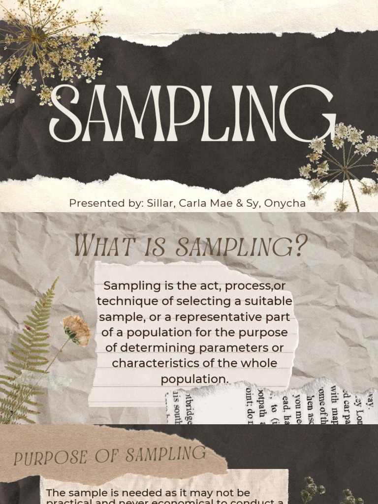 Sampling Pdf Sampling Statistics Statistical Theory