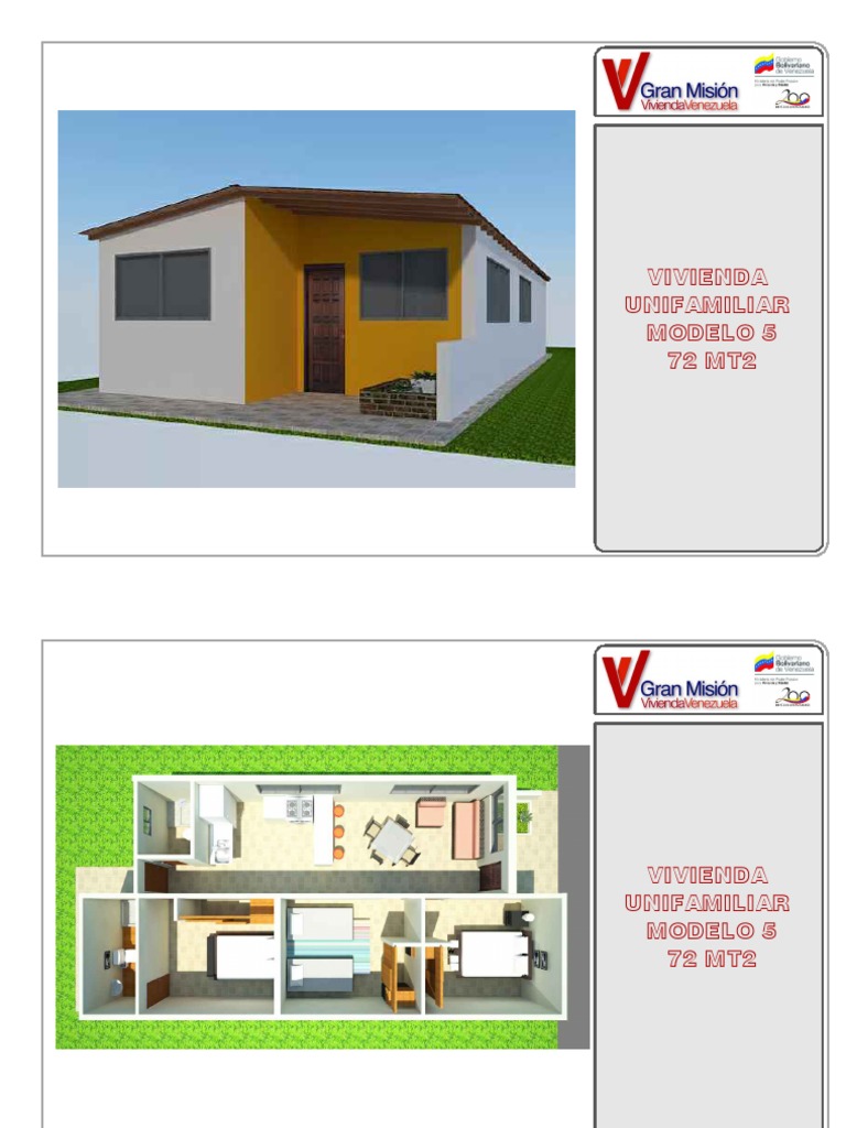 Vivienda Unifamiliar 72 M2 Modelo 5 | PDF | Ingeniería de Edificación