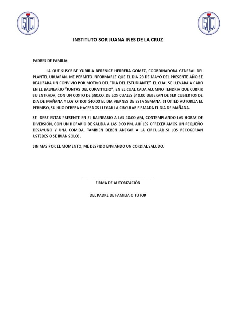 CIRCULAR DIA DEL ESTUDIANTE | PDF
