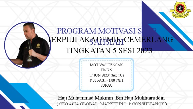 Program Motivasi Step Sahsiah Terpuji Akademik Cemerlang Tingkatan 5 ...