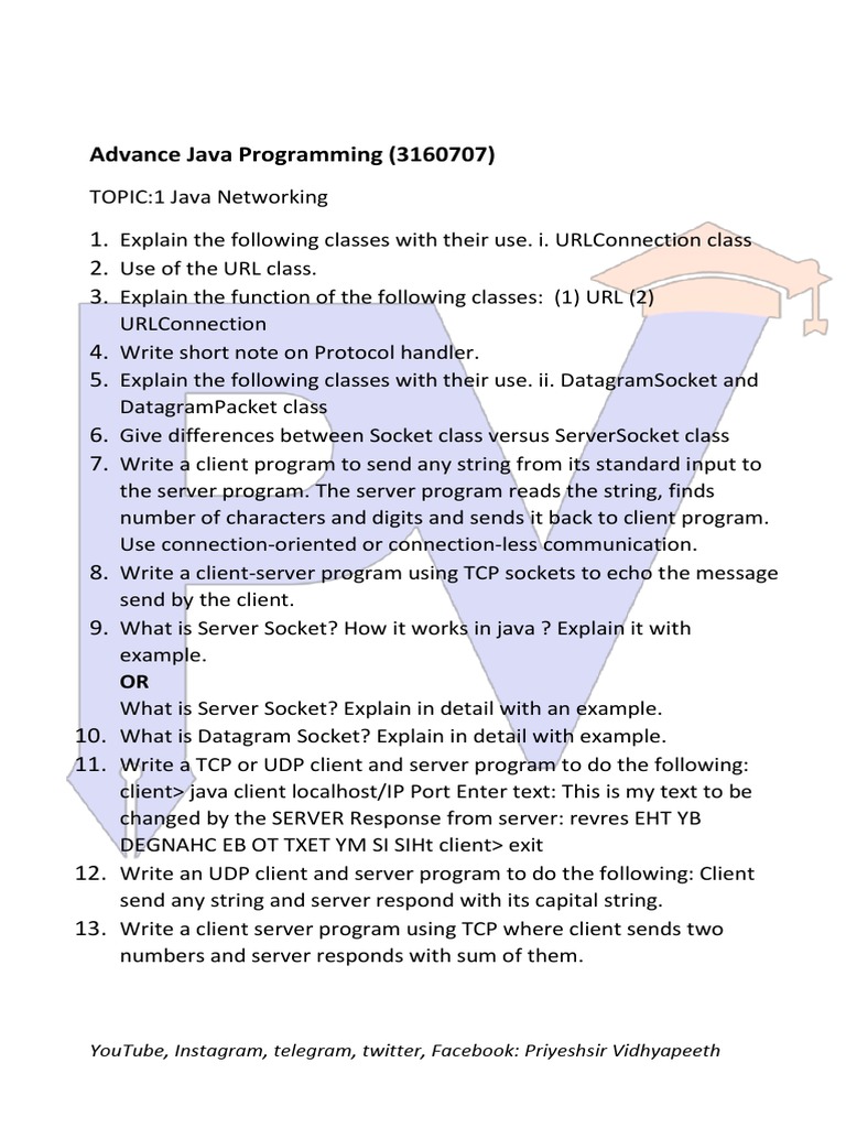 Java Networking & JDBC Guide | PDF | Spring Framework | Networking