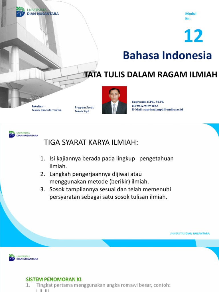 Tata Tulis Dalam Ragam Ilmiah Teknik Sipil | PDF | Seni & Disiplin Bahasa