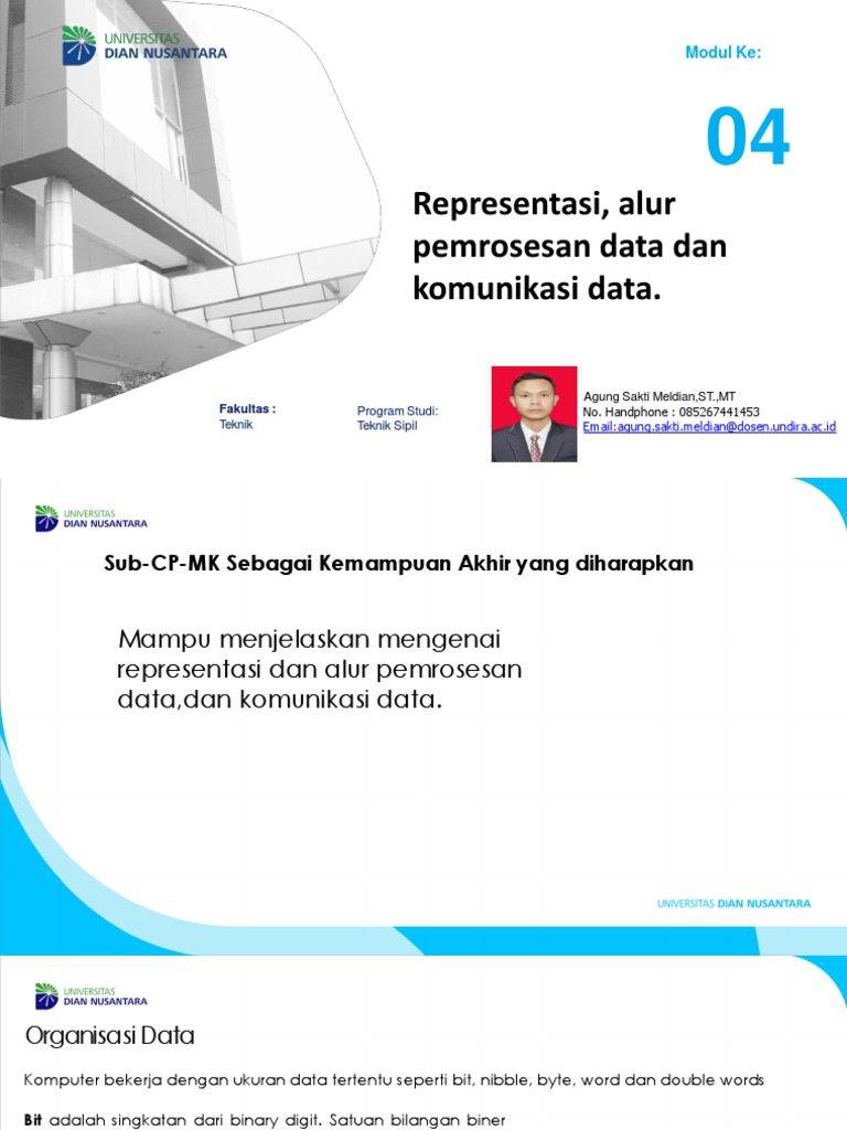 Pemrosesan dan Representasi Data Komputer | PDF | Metode & Bahan Ajar | Teknologi & Rekayasa