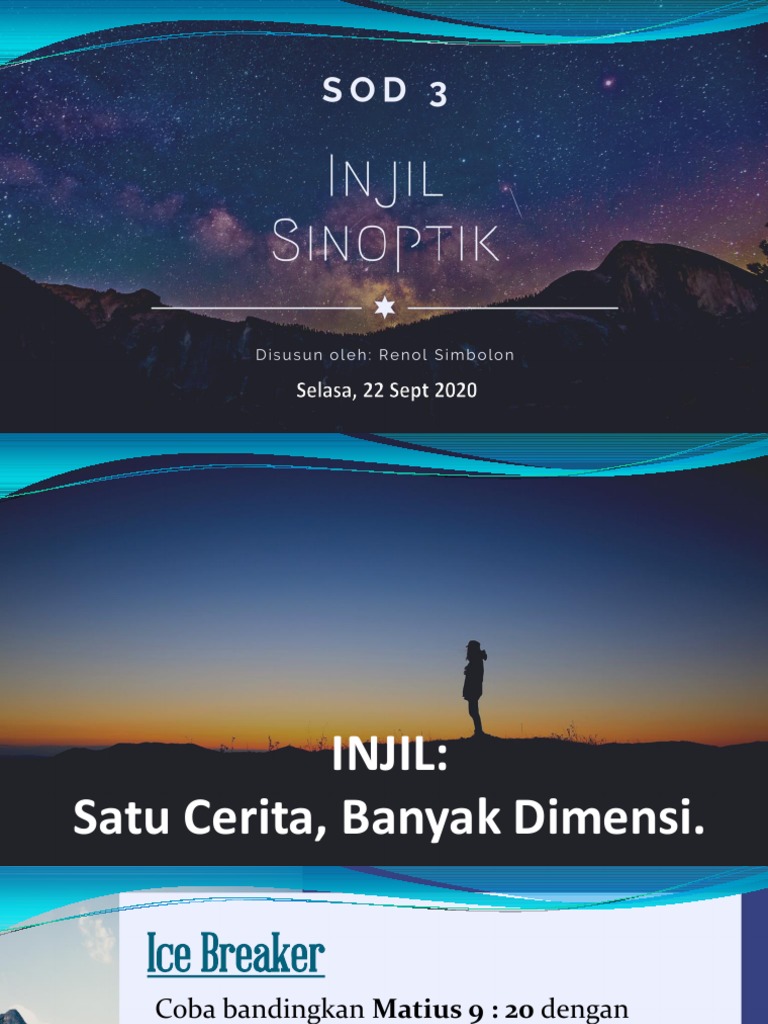 SOD 3 - Injil Sinoptik | PDF