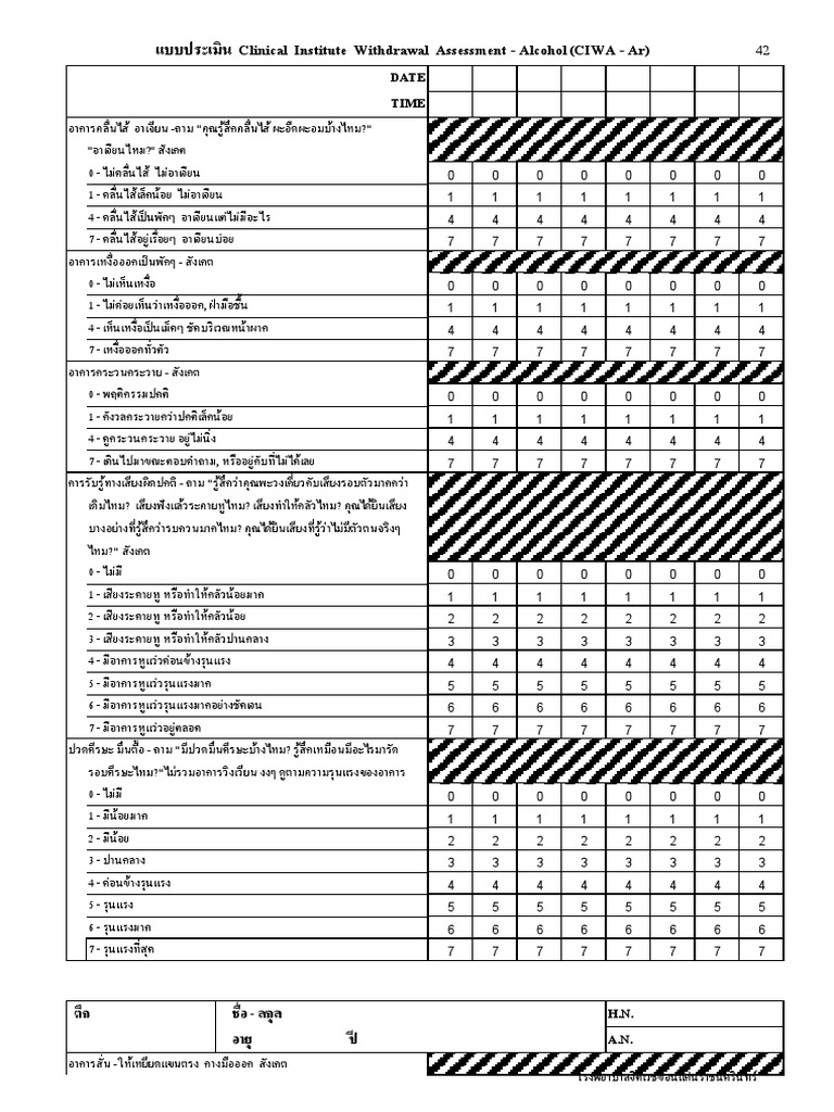 CIWA-Ar-2 | PDF