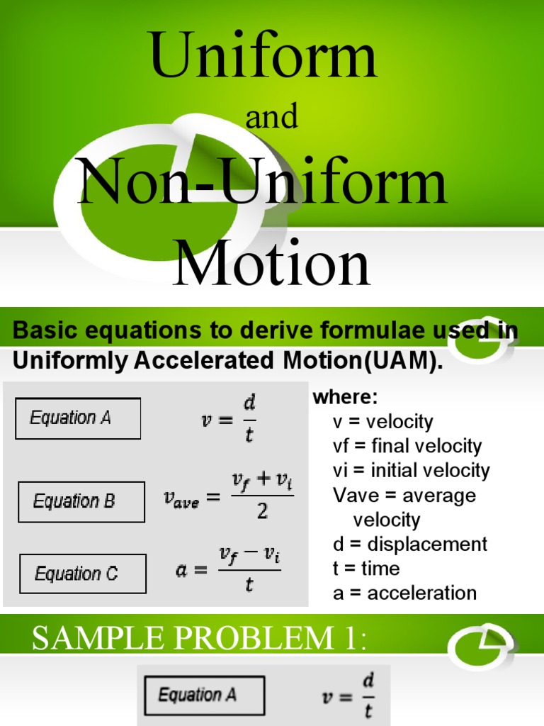 Uniform and Non Uniform Motion | PDF | Acceleration | Velocity