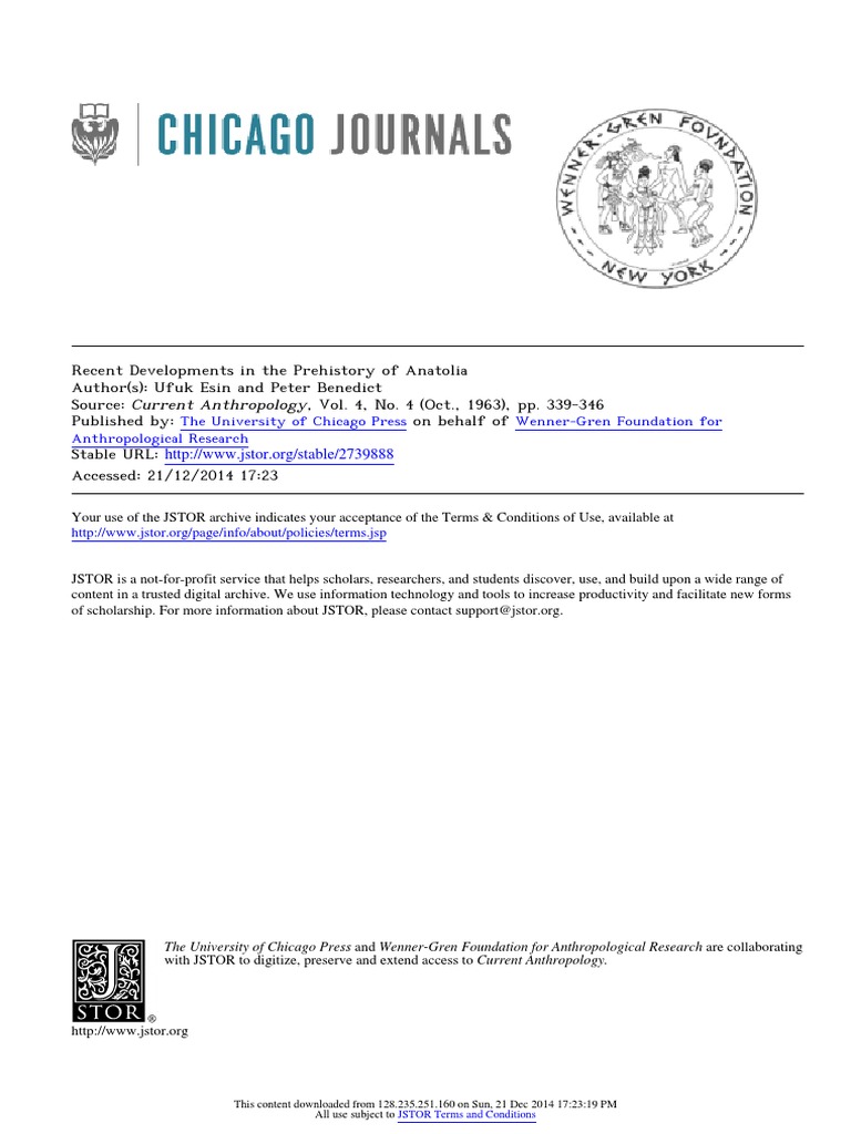 Recent خريطةDevelopments in the Prehistory of Anatolia | PDF | Paleolithic | Stone Age