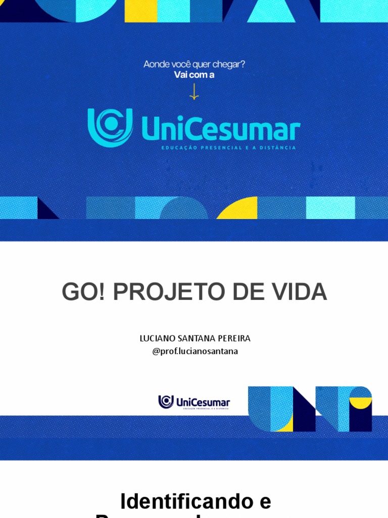 unicesumar go projeto de vida pt II | PDF | Economia do trabalho | Aprendizado