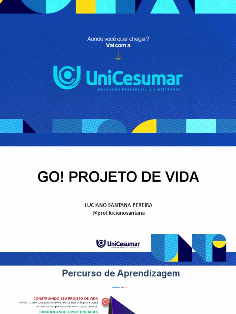 Unicesumar Go Projeto de Vida Terceira Parte | PDF | Aprendizado | Vida Unicesumar Go Projeto de Vida Terceira Parte | PDF | Aprendizado | Vida