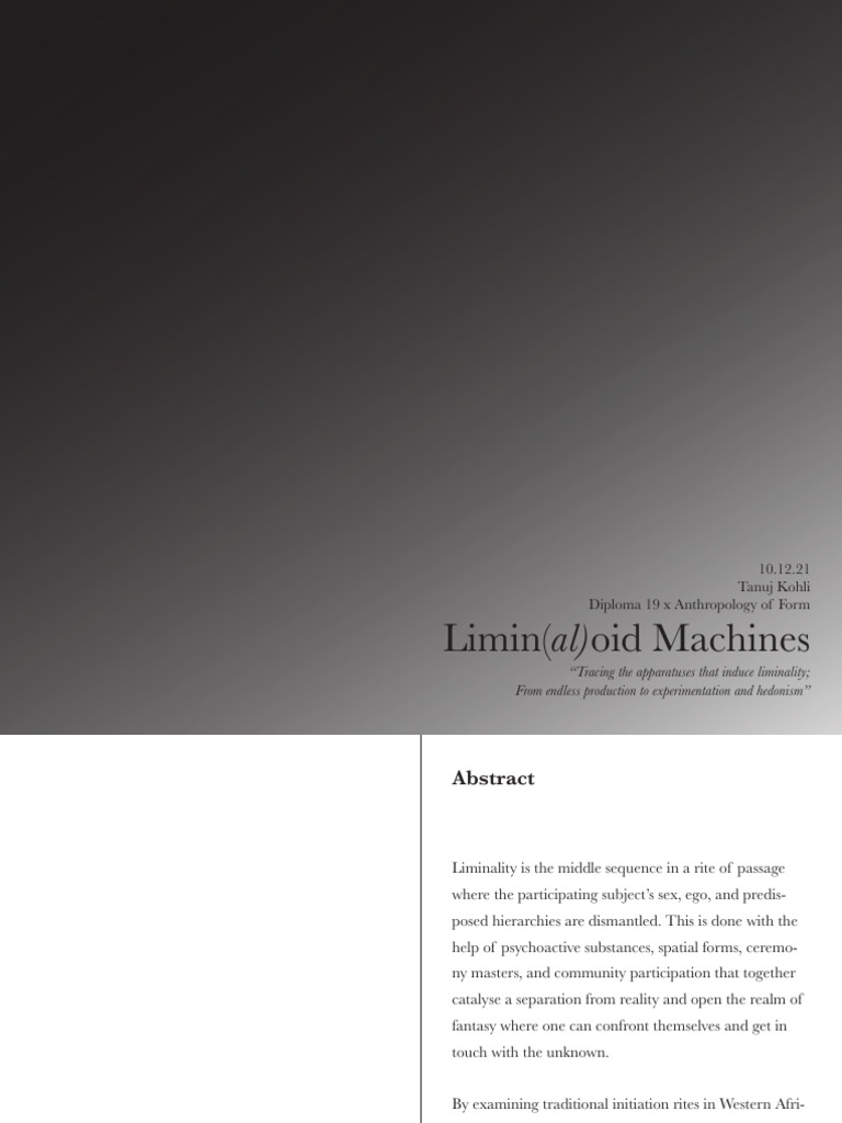 Liminality in Rituals and Society | PDF