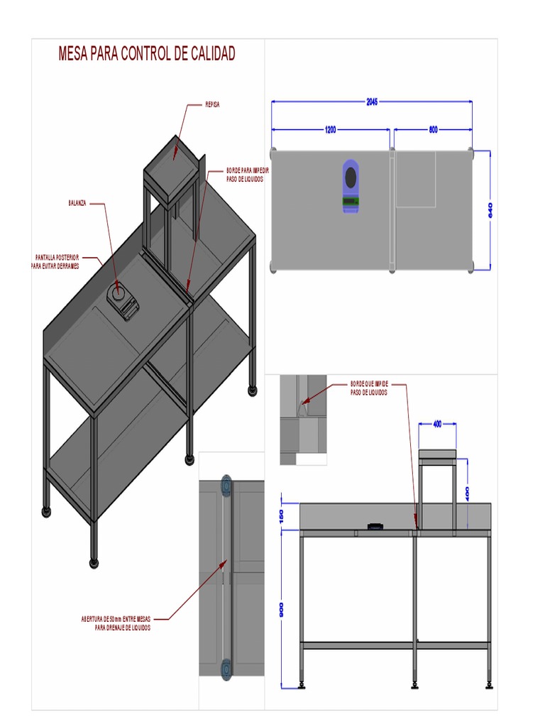 Mesa para Control de Calidad | PDF