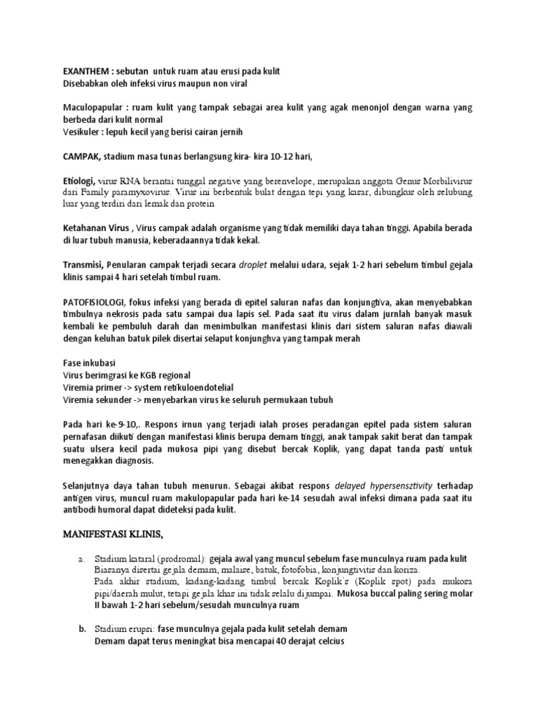 EXANTHEM Referat | PDF