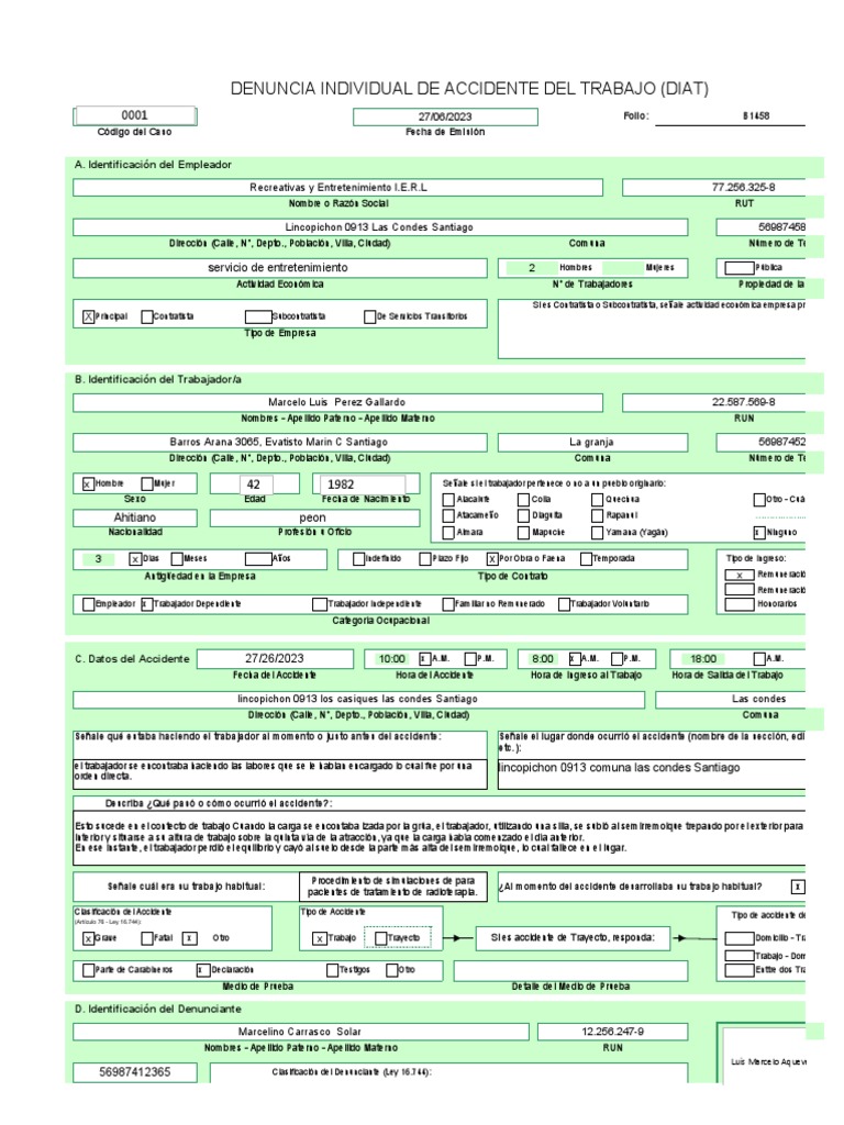 Formulario DIAT ISL Nueva | PDF | Pueblos Indígenas de las Américas ...