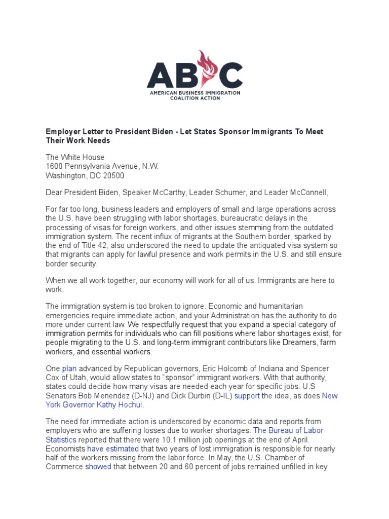 6 21 Letter and Signatories Here To Work | PDF | Immigration | Foreign ...