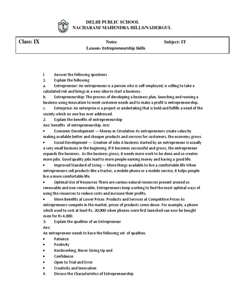 Class: IX: Delhi Public School Nacharam/ Mahendra Hills/Nadergul | PDF ...