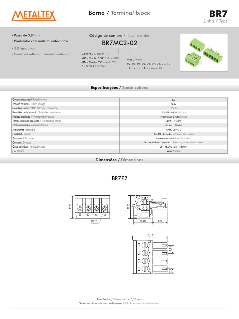 Metaltex BR7 | PDF | Materiais
