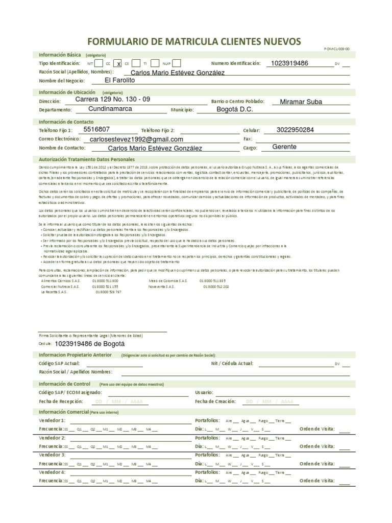 Formato Habeas Data | PDF