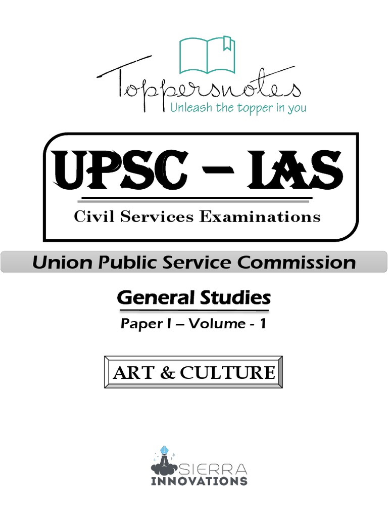 G.S. Paper - 1 Volume - 1 Art Culture BOOK | PDF