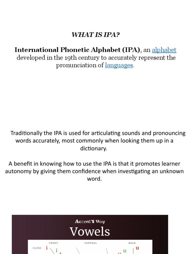 International Phonetic Alphabet | PDF