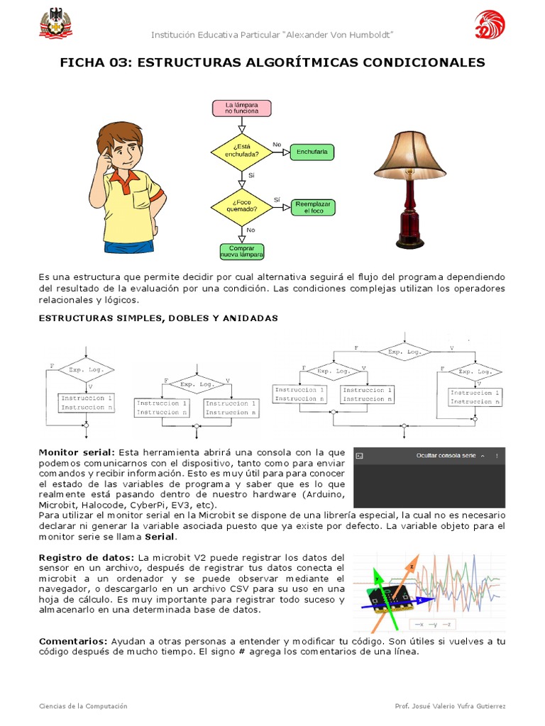 FICHA 03 - ESTRUCTURAS ALGORÍTMICAS CONDICIONALES | PDF | Archivo de ...