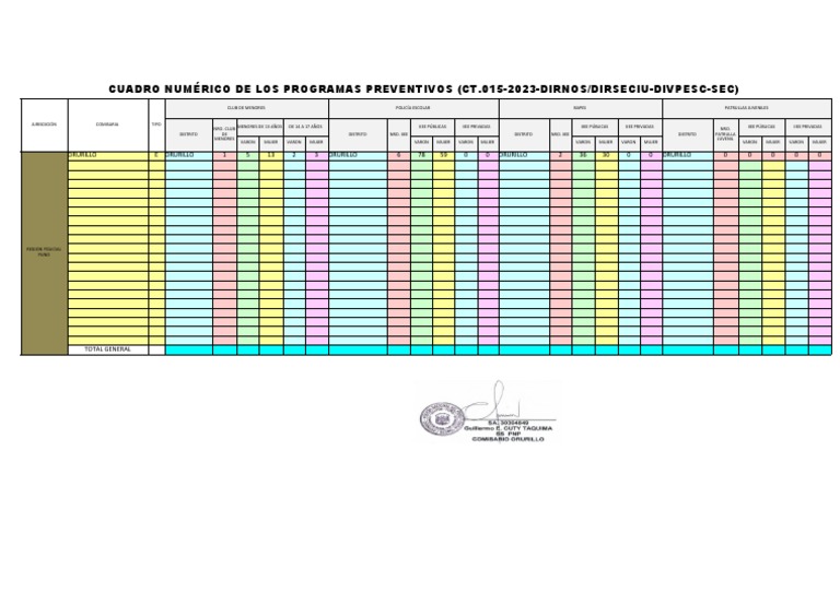 Programas Preventivos en Orurillo | PDF