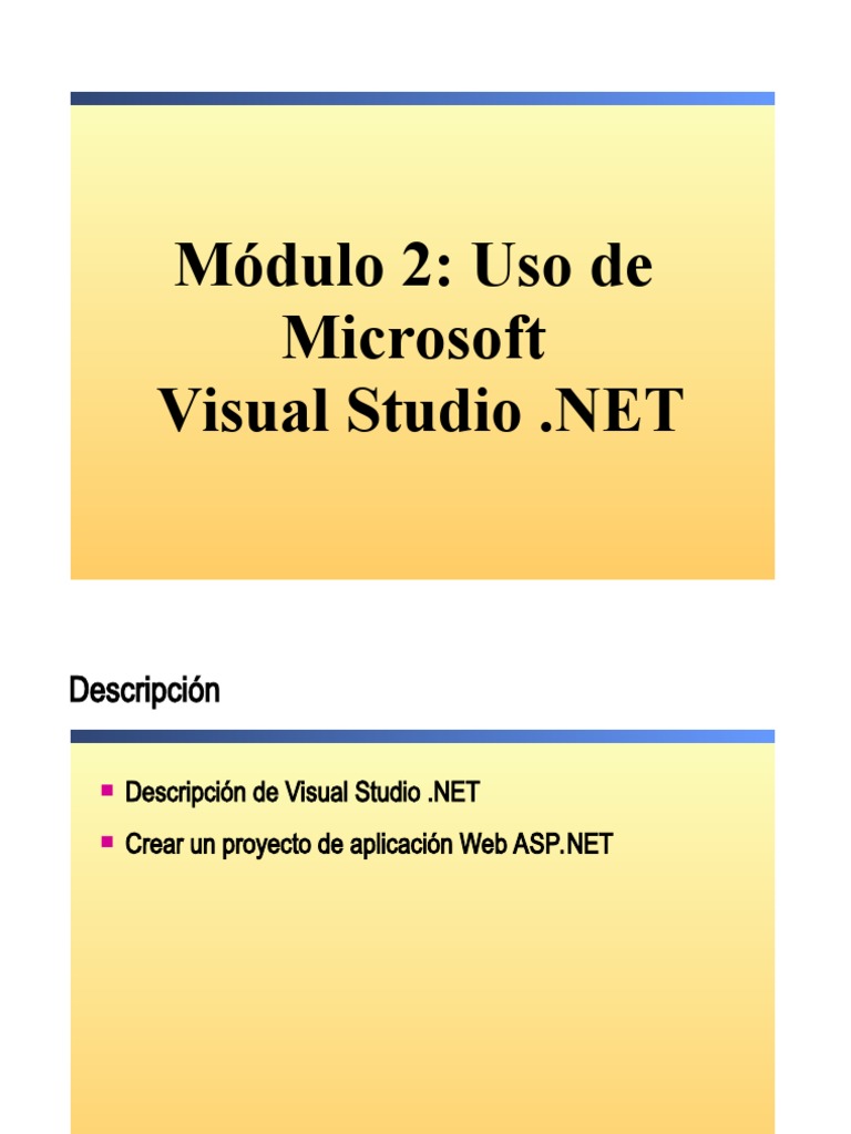 Uso de Microsoft Visual Studio | PDF | Entorno de desarrollo integrado | .NET Framework