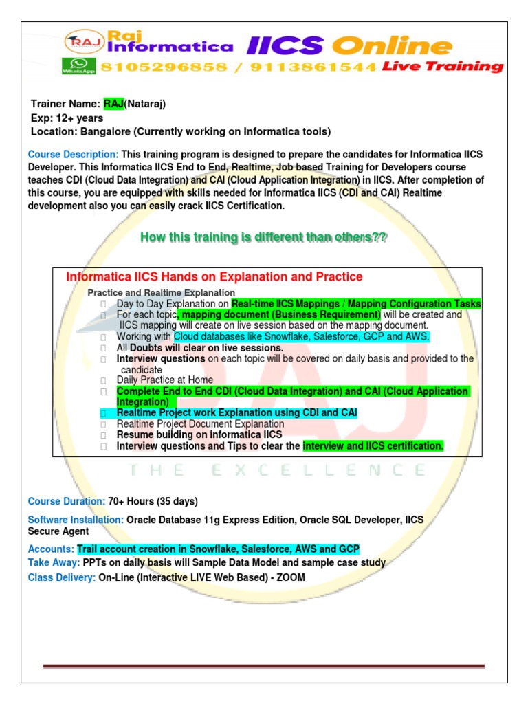 Raj Informatica Cloud Iics Course Content Pdf Json Xml