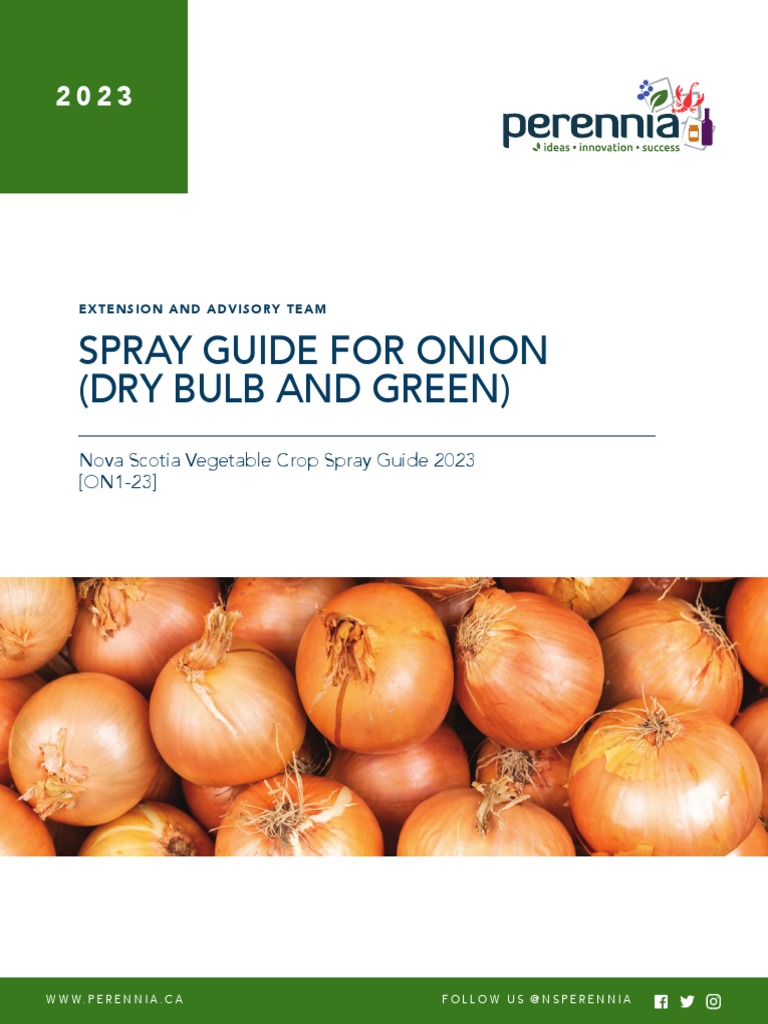 Onion Spray Guide Nova Scotia 2023 | PDF | Onion | Herbicide