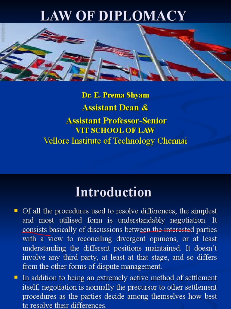 Law and Principles of Diplomacy | PDF | Ratification | Treaty