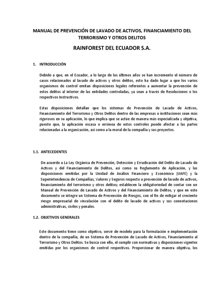 Info Expo Manual Lavado Act | PDF | Lavado de dinero | Economias