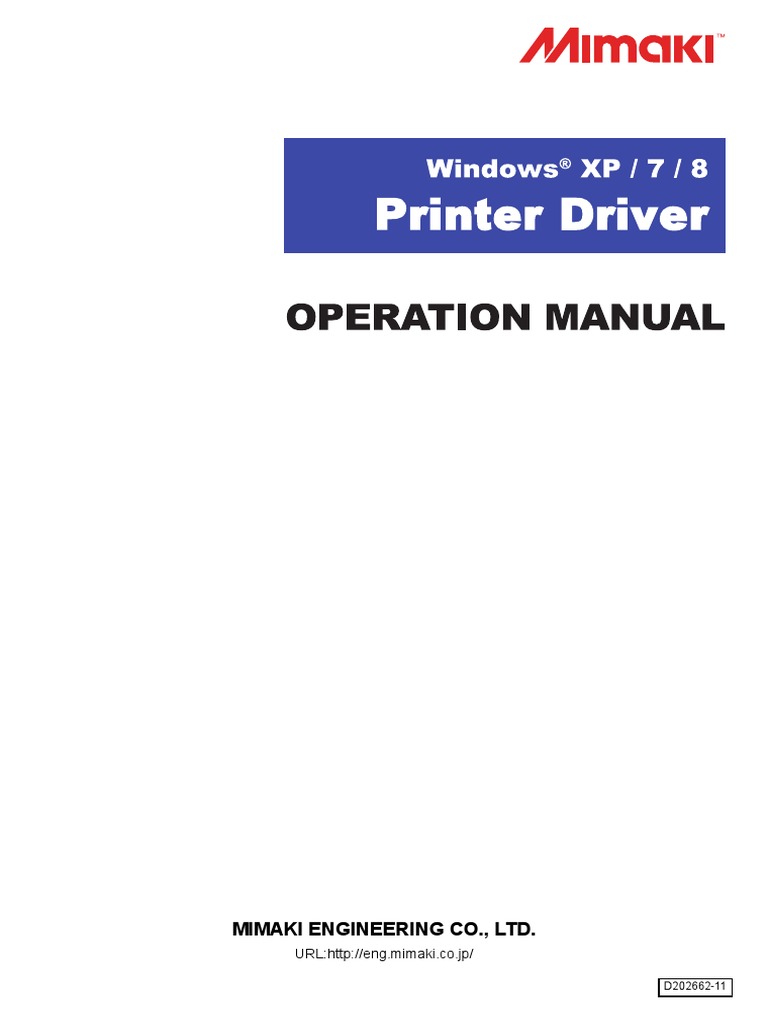 Printerdriver Operation Manual Pdf Printer Computing Microsoft Windows 