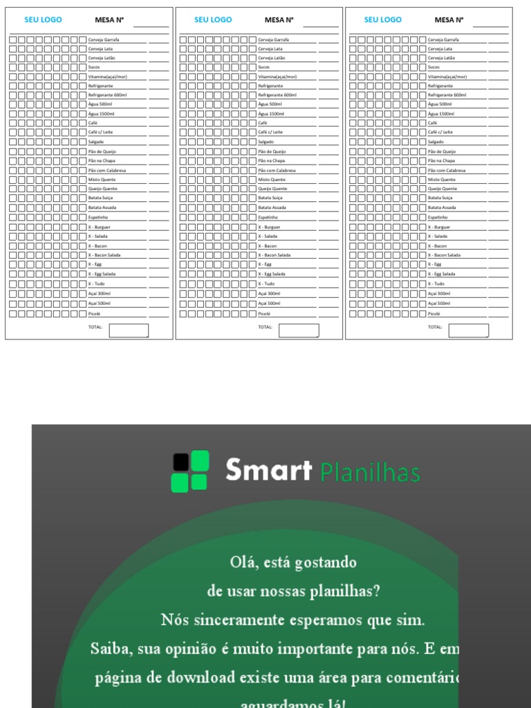 Comanda para Bar e Restaurante PDF | PDF | Preparação de alimentos e ...