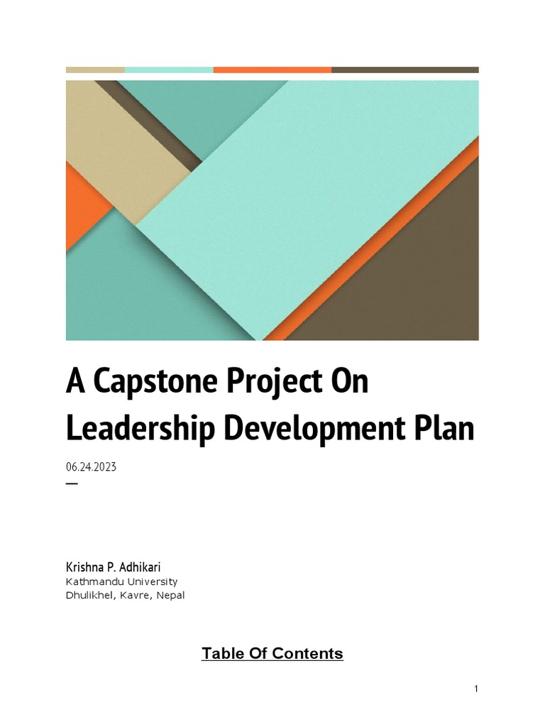 Leadership Development Plan | PDF | Leadership | Goal