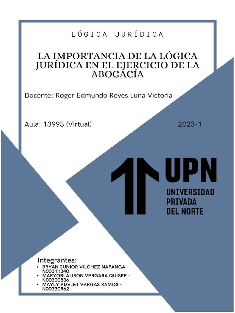 Lógica Jurídica y sus Principios | PDF | Lógica | Inferencia